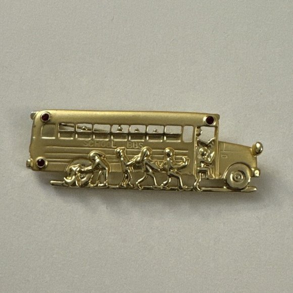 Jewelry | Vintage School Bus Transportation Pin Kids H11 | Poshmark